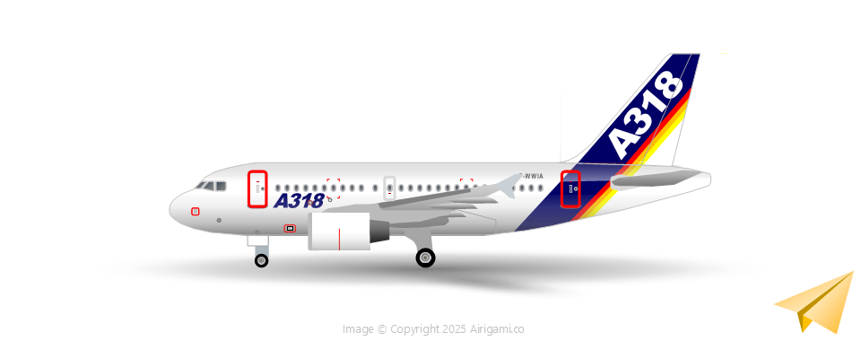 10G: Airbus A318-100 – Template – Airigami.co